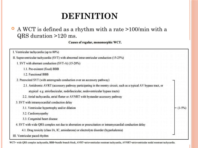 Wide Complex Tachycardia- ECG AND MANAGEMENT | PPT