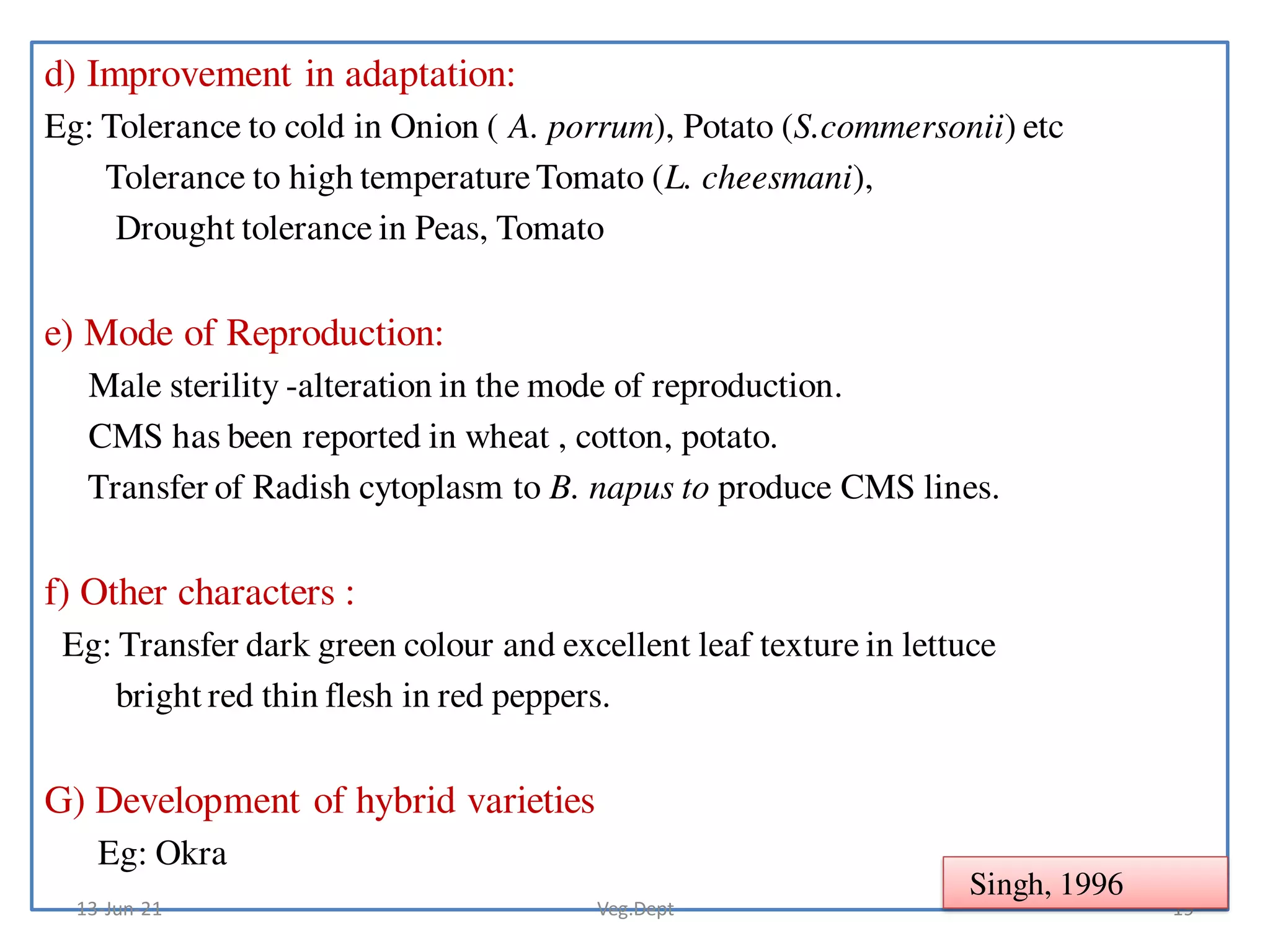 Wide hybridization in vegetable crops | PDF