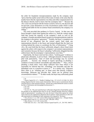 Anti-Reliance Clauses and Other Contractual Fraud Limitations under ...