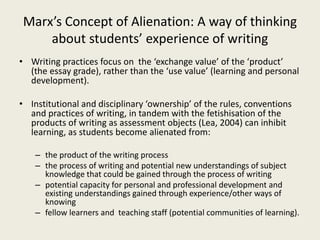 Widening Access and Academic Writing: Learning or Alienation? | PDF