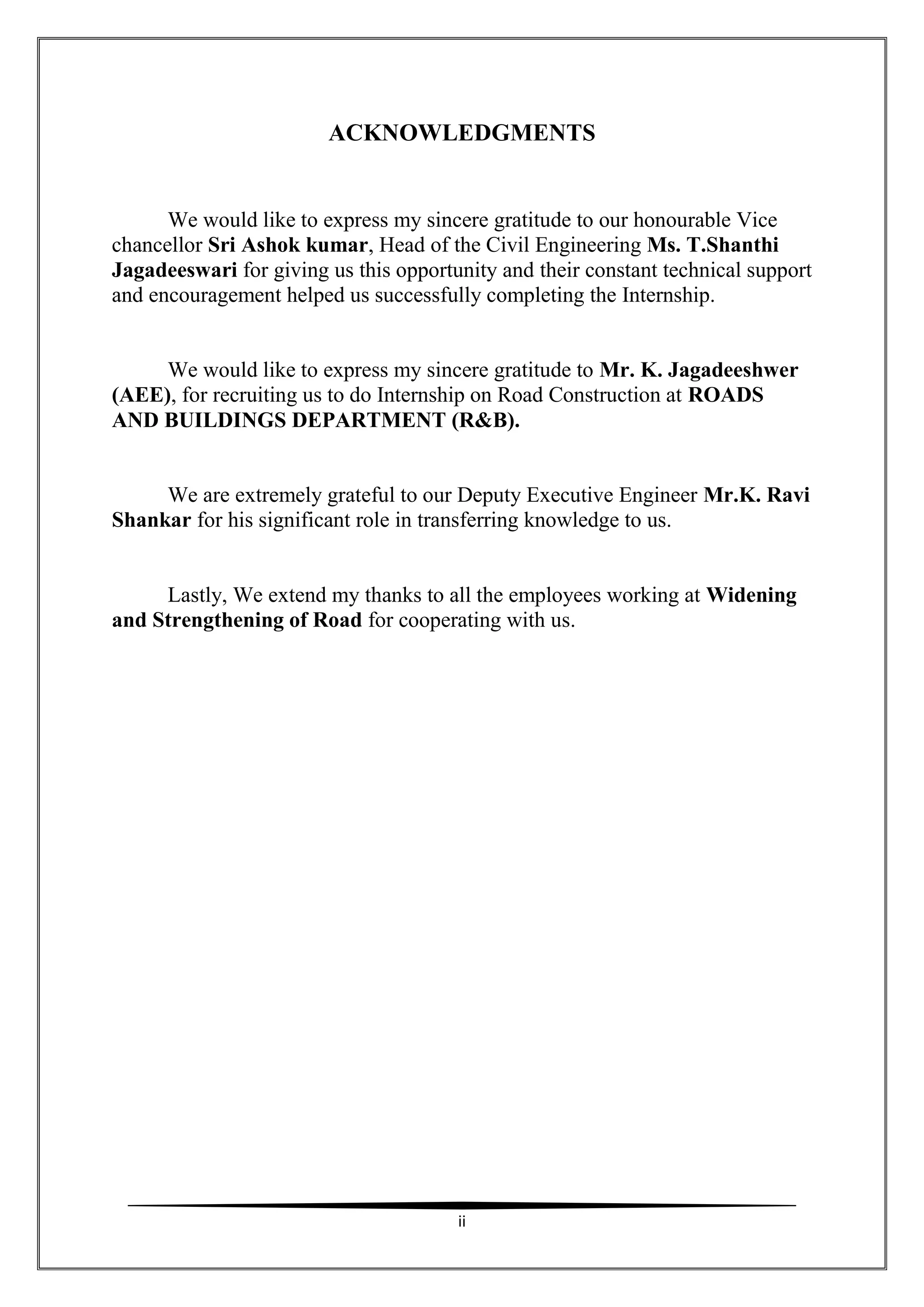 Widening and Strengthening of Roads Final Report | PDF