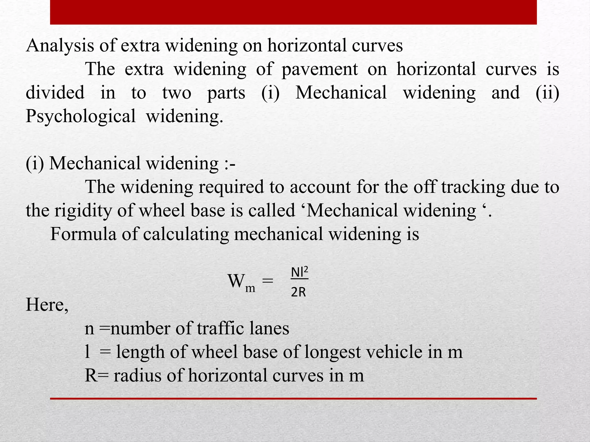 Widening of curve | PPTX