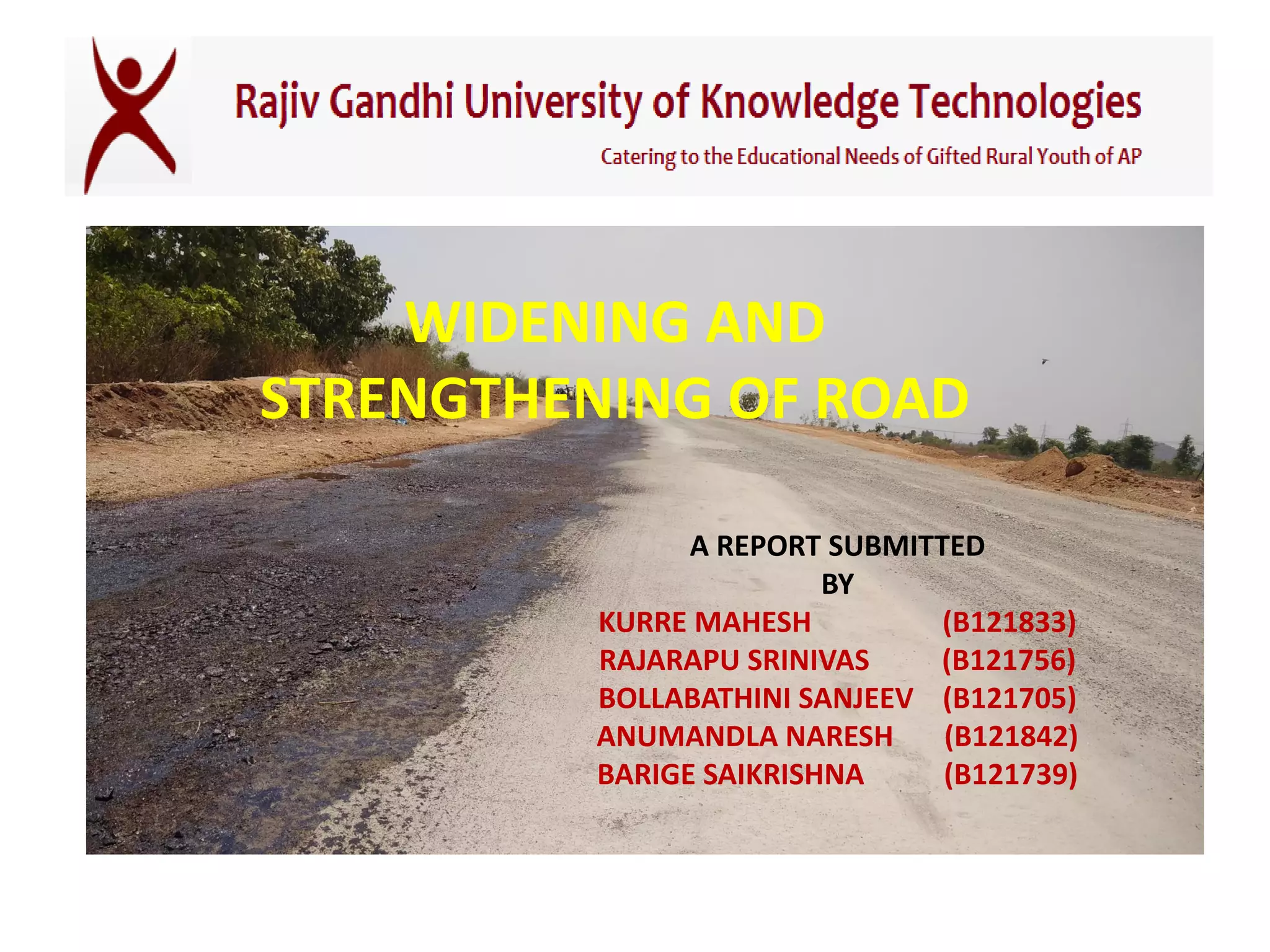 Widening and Strengthening of Roads PPT | PDF
