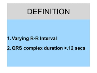 Irregular wide qrs tachycardia | PPT