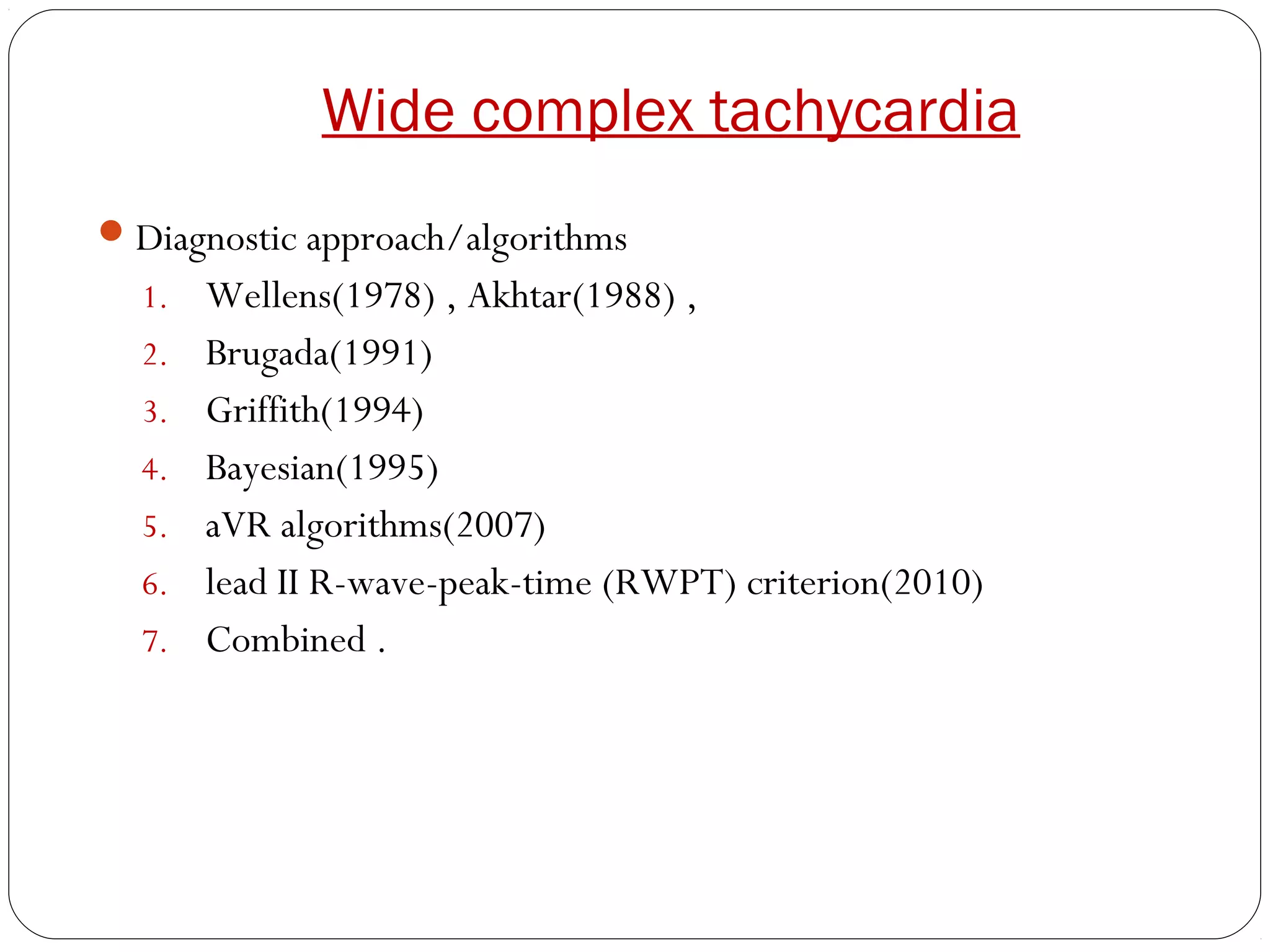 WIDE QRS TACHYCARDIA | PPT