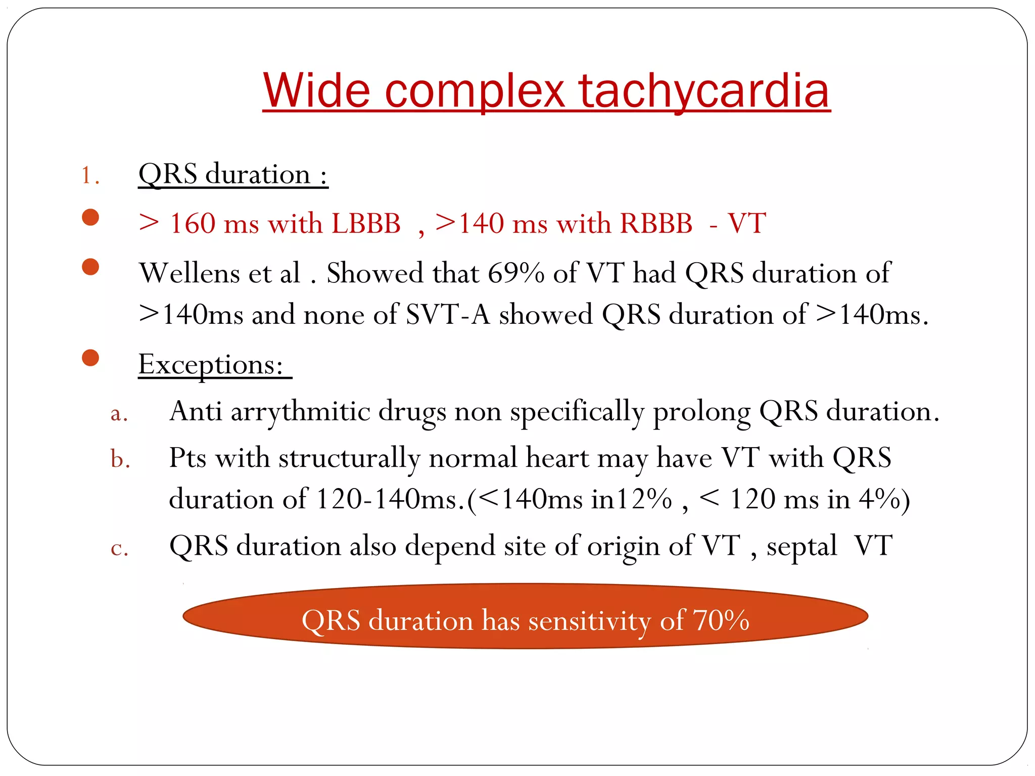 WIDE QRS TACHYCARDIA | PPT | Heart and Cardiovascular Diseases ...
