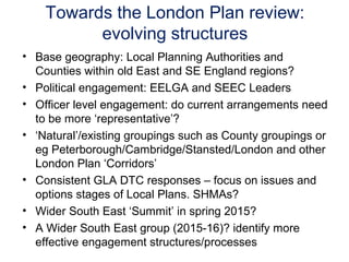 Further alterations to the London Plan and beyond: wider South East ...