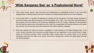 'Wide Sarrogasa Sea' as a postcolonial novel.pptx