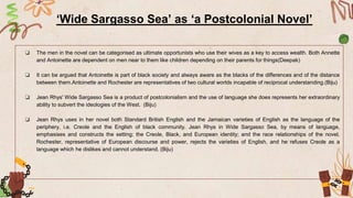 'Wide Sarrogasa Sea' as a postcolonial novel.pptx