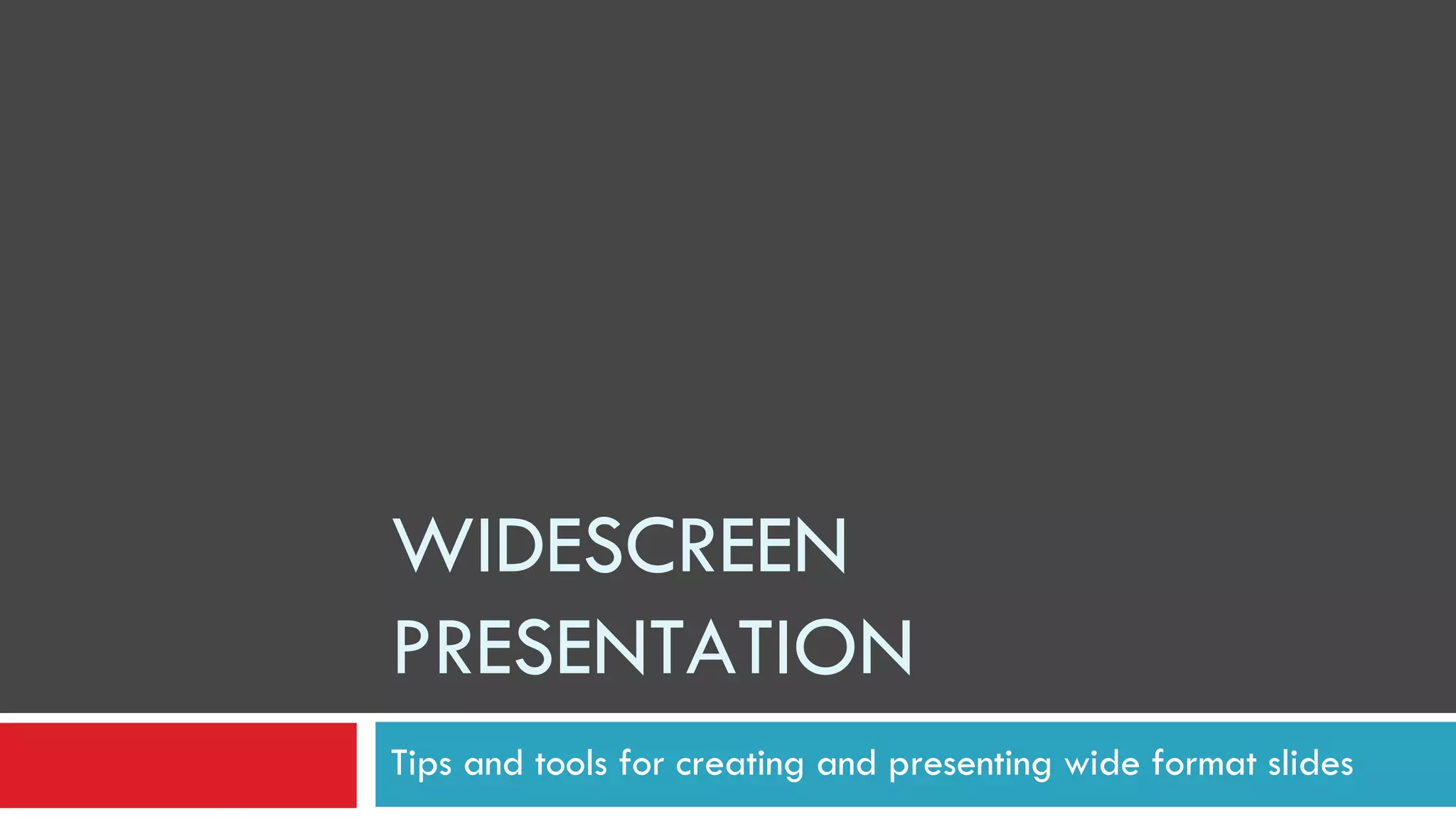 Widescreen Presentation | PPT