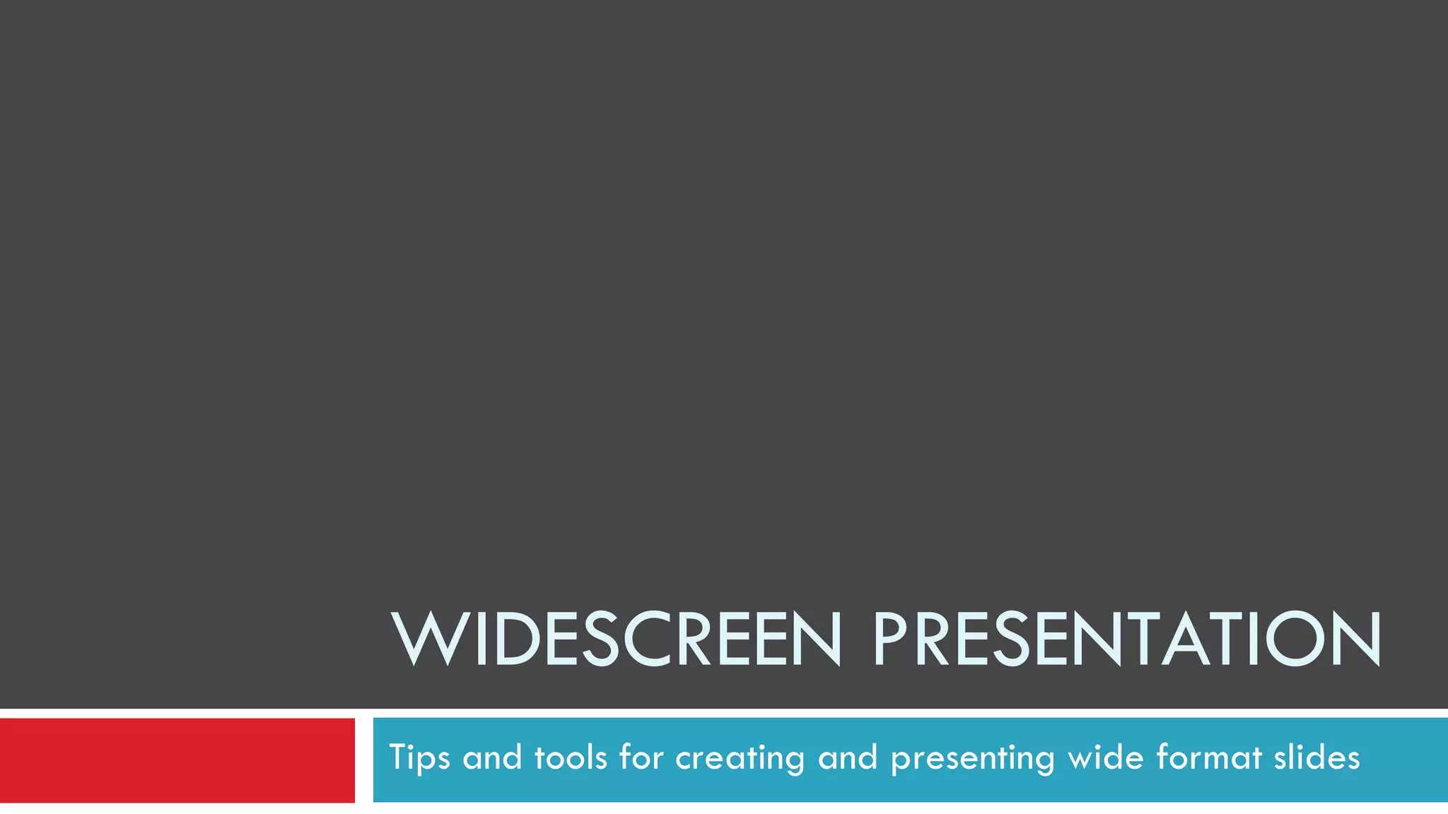Widescreen presentation | PPT