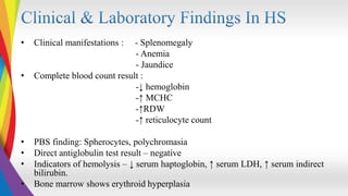 Laboratory testing of spherocytic anaemia | PPTX
