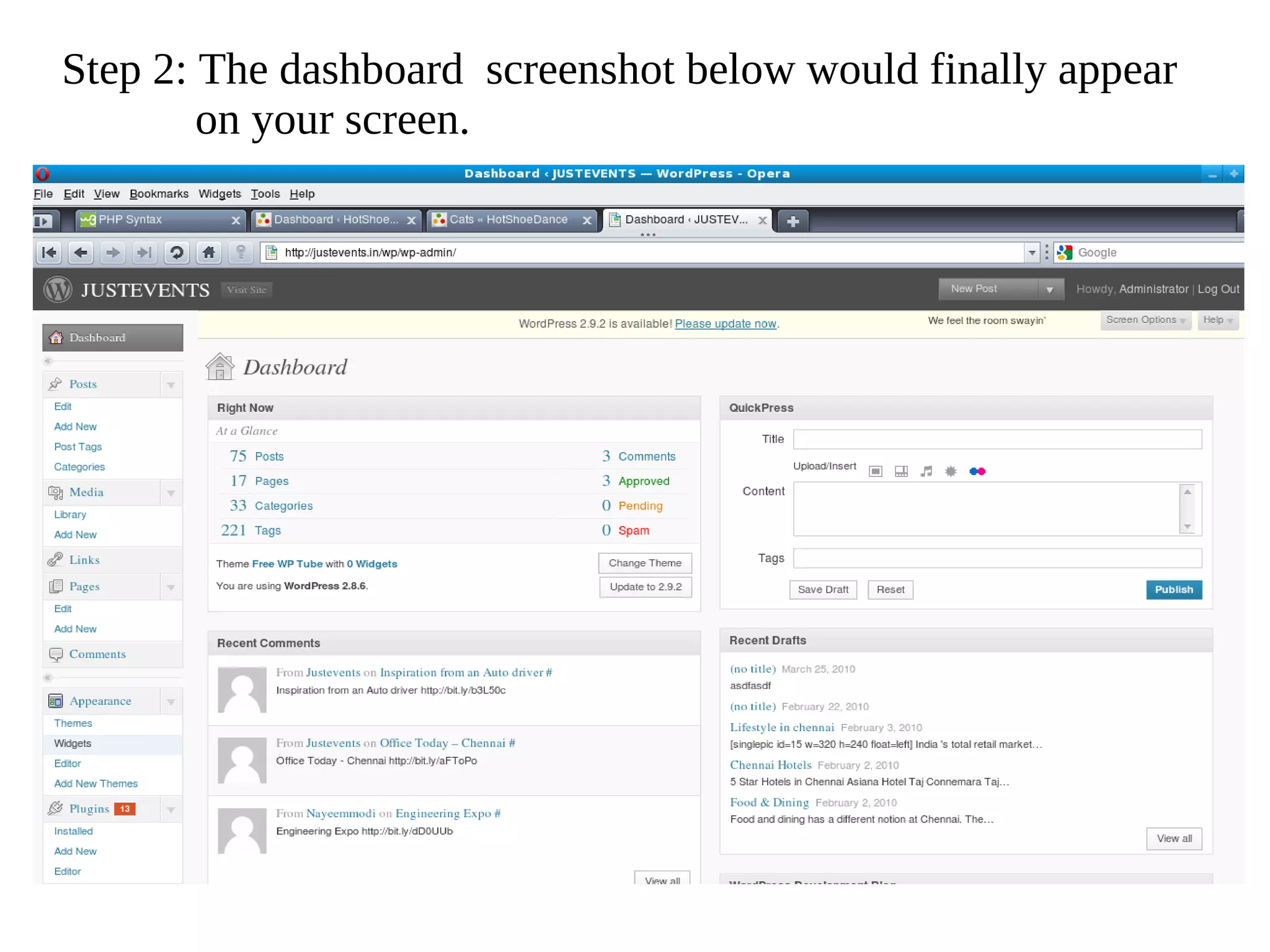 How to add Widget in sidebar | PPT
