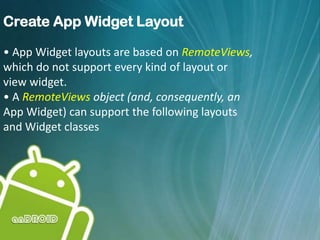 Android Widget | PPTX