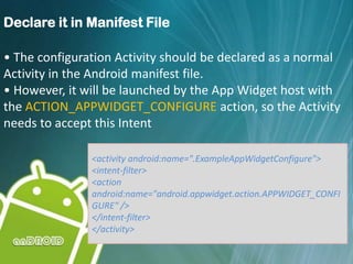 Android Widget | PPTX