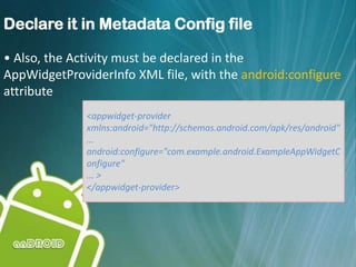 Android Widget | PPTX