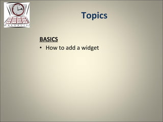 Widgets | PPT | Web Design and HTML | Internet