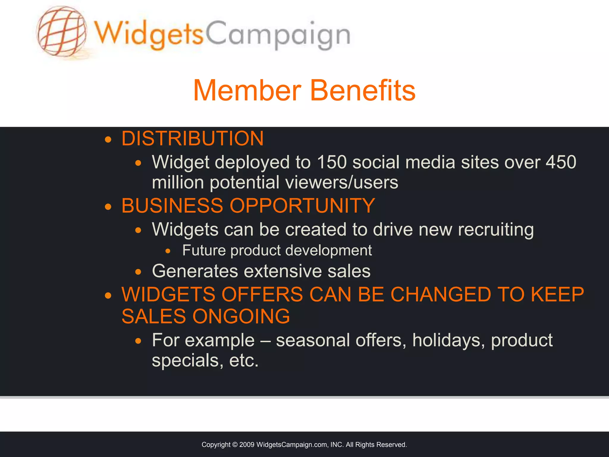 Widgets Campaign Presentation | PPSX