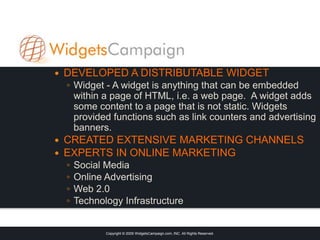 Widgets Campaign Presentation | PPSX