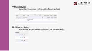 Widgets in odoo | PPTX