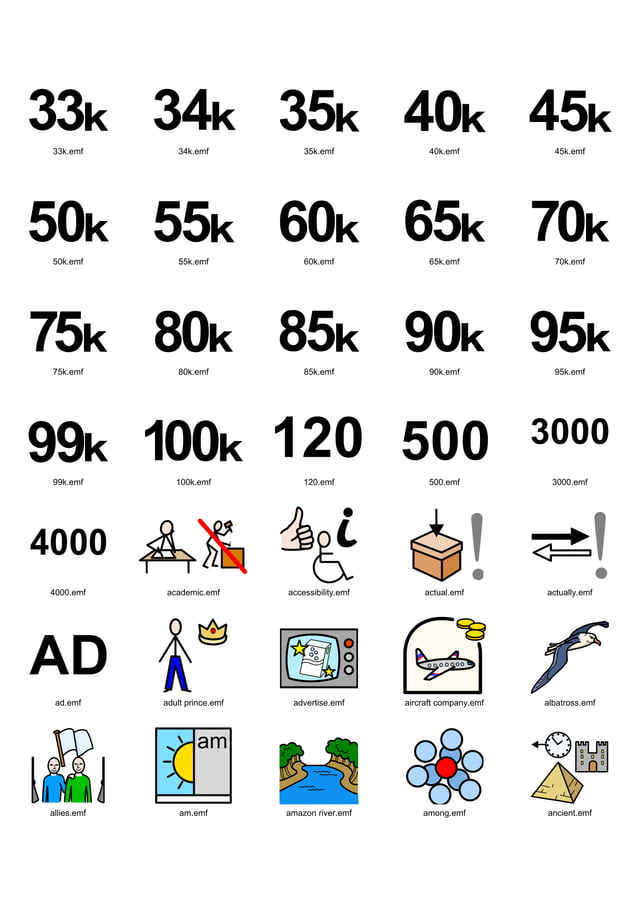 Widgit symbol dictionary_winter_2008 | PDF