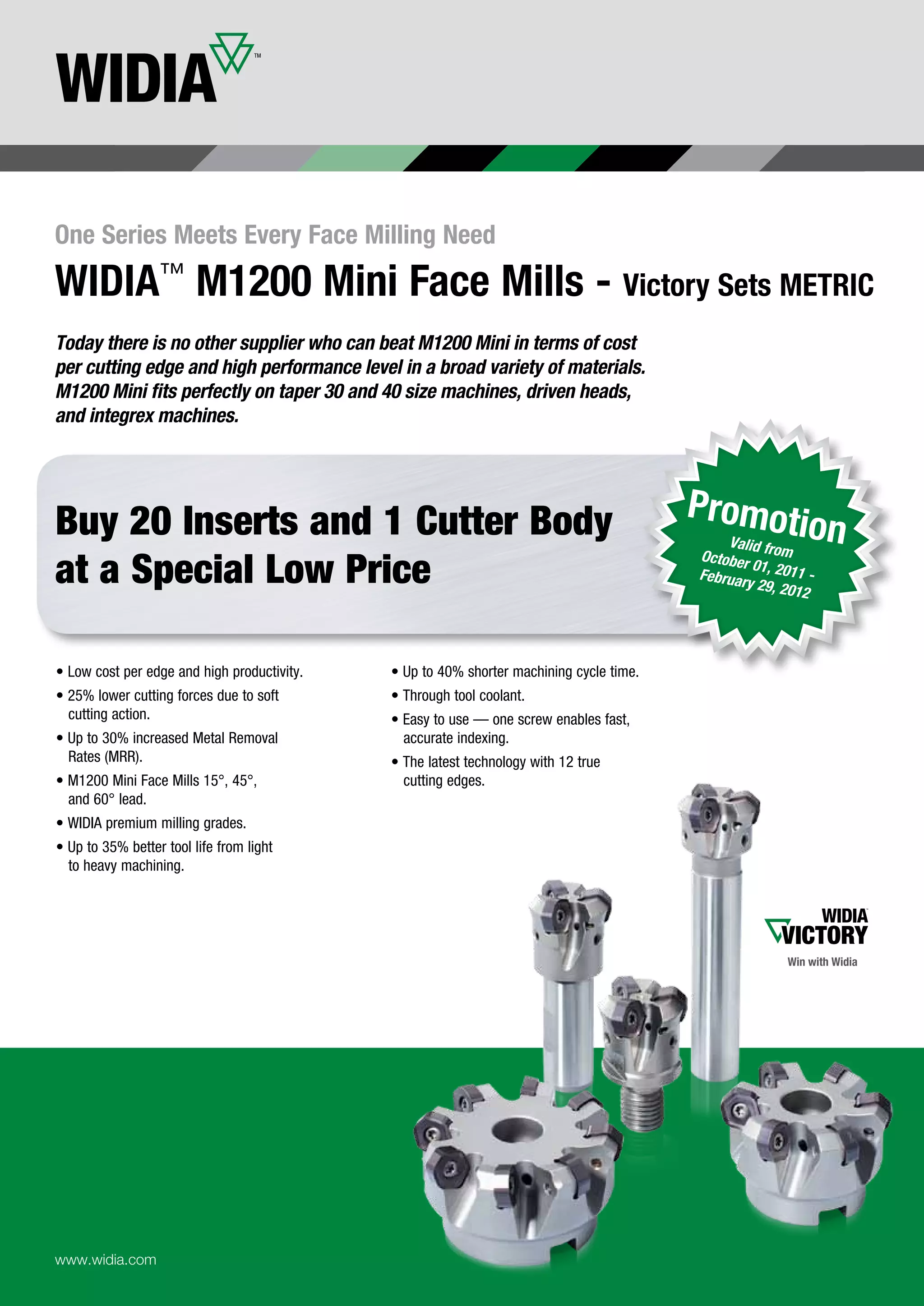Widia promoflyer m1200_mini_metric_en_v05_screen | PDF