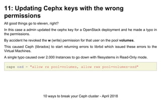 Wido den Hollander - 10 ways to break your Ceph cluster | PDF