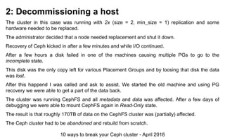 Wido den Hollander - 10 ways to break your Ceph cluster | PDF