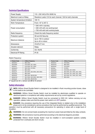wiDom Double Smart Switch Z-Wave Module | PDF