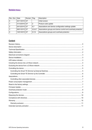Widom smart dimmer | PDF