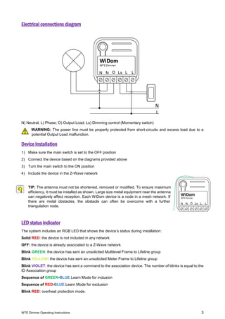 Widom smart dimmer | PDF