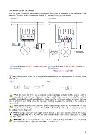 Widom Z-WAve On/off relay switch 2.5KW manual English | PDF
