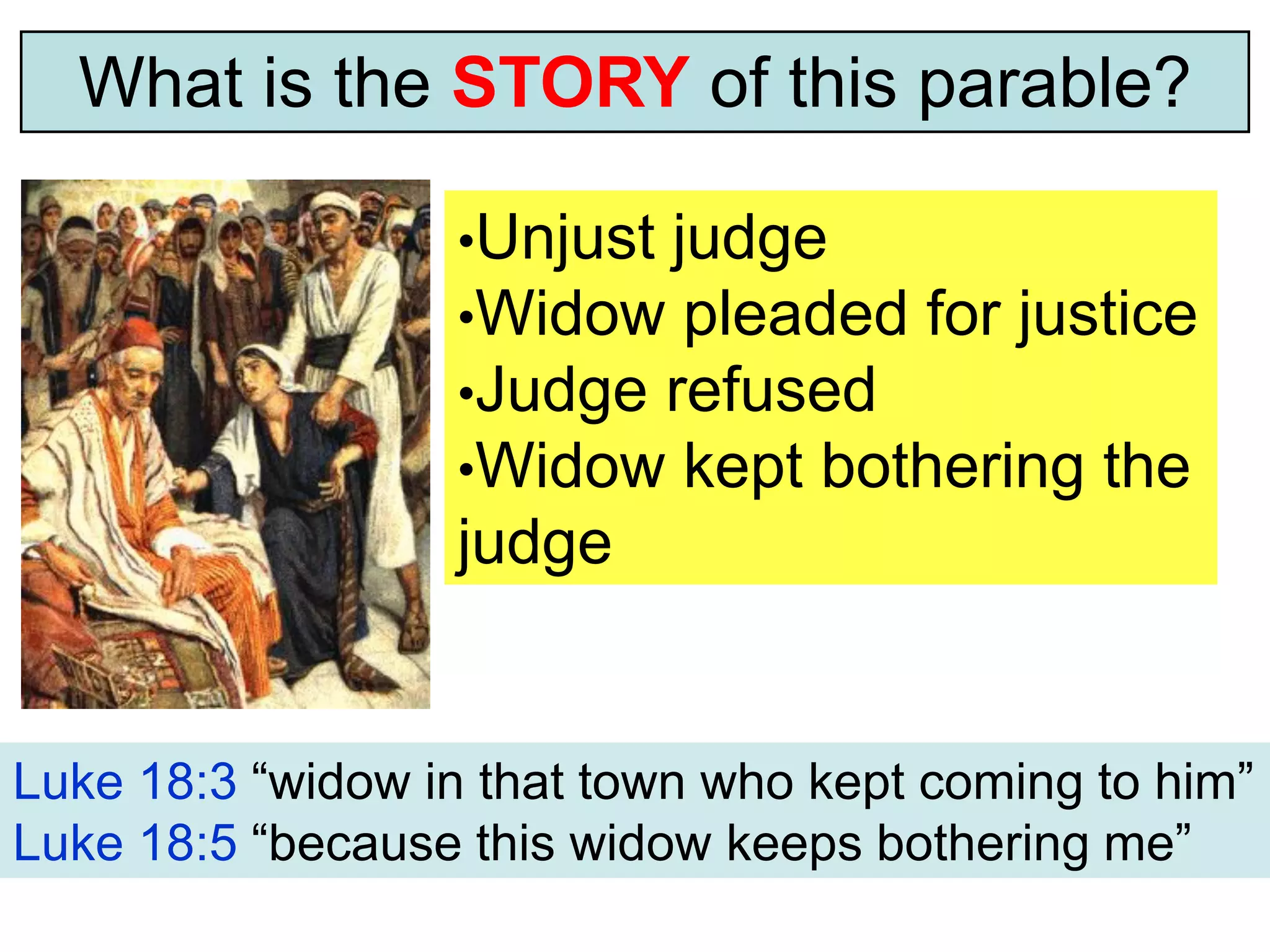 Parable of Widow & Judge | PDF