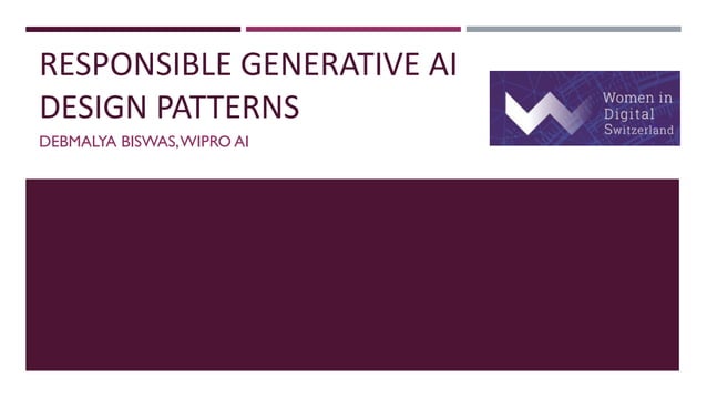 Responsible Generative AI Design Patterns | PPT Responsible Generative AI Design Patterns | PPT