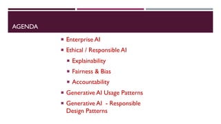 Responsible Generative AI Design Patterns | PPT