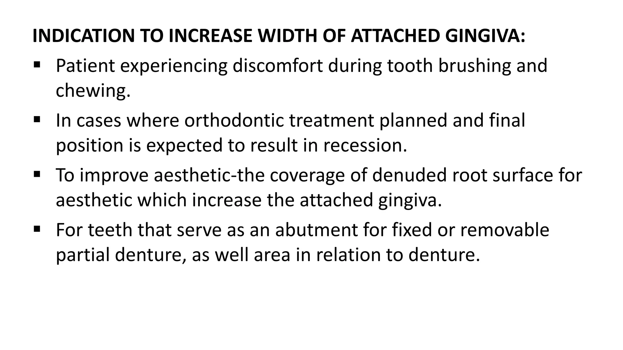 Width of attached gingiva and its significance | PPTX