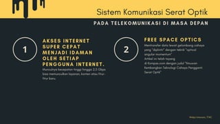 Sistem Komunikasi Serat Optik - Widya Intawani | PPTX