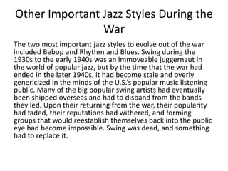 Jazz During WWII | PPTX