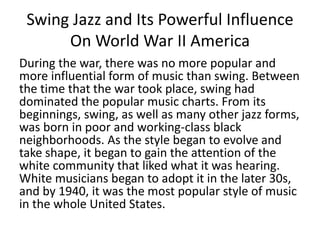 Jazz During WWII | PPTX