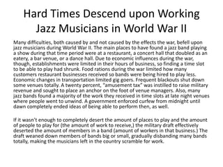 Jazz During WWII | PPTX