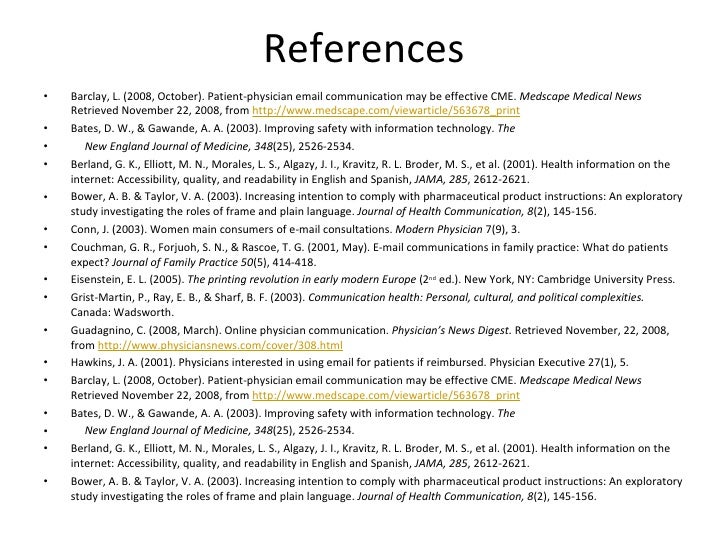 Physician-Patient Email by Wieczorek