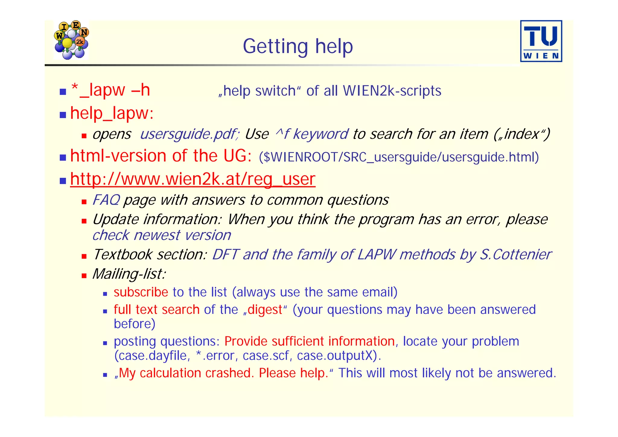 Wien2k getting started | PDF