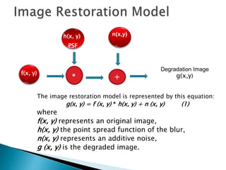 Wiener filter and richardson lucy using ssim | PPT