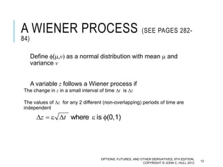 wiener process and ito's lemma.ppt | Stocks and Bonds | Personal Investing