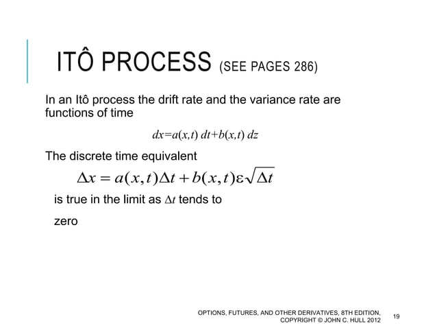 wiener process and ito's lemma.ppt | Stocks and Bonds | Personal Investing