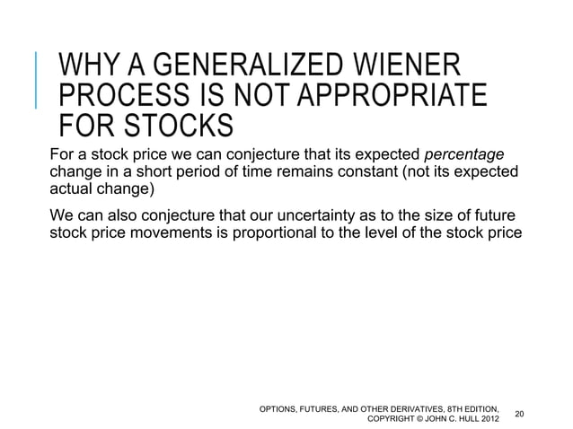 wiener process and ito's lemma.ppt | Stocks and Bonds | Personal Investing