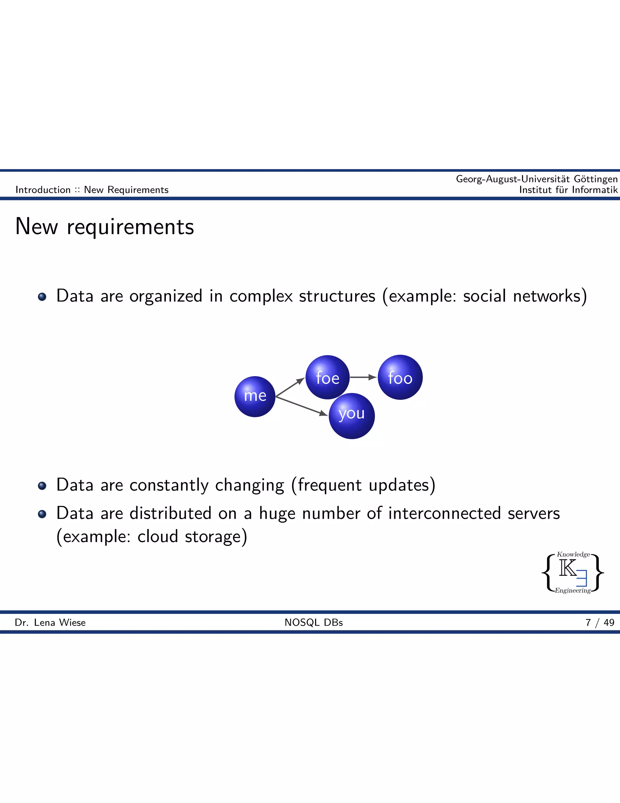 " NoSQL Databases: An Overview" Lena Wiese, Research Group Knowledge Engineer at Göttingen ...