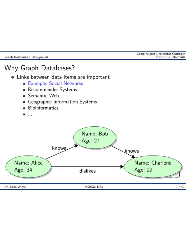 " NoSQL Databases: An Overview" Lena Wiese, Research Group Knowledge ...
