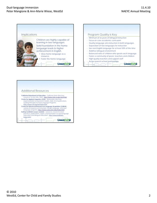 Key Elements of Dual Language Immersion (Powerpoint) | PDF | Education