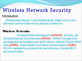 Wifi | PPT | Information and Network Security | Computing